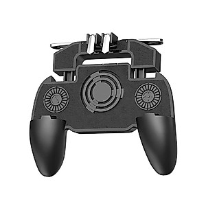 BBSJ Gaming Grip Portable Durable Upgraded 4 in 1 Game Mobile Controller with Cooling Fan Game Joystick for 4-6.5 Inch Phone