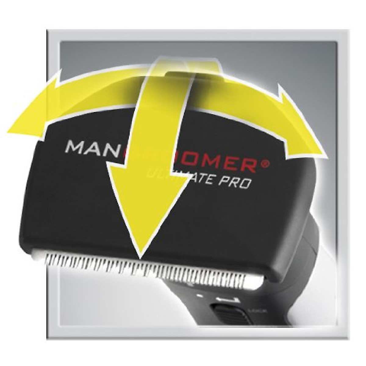 MANGROOMER - ULTIMATE PRO Back Shaver with 2 Shock Absorber Flex Heads, Power Hinge, Extreme Reach Handle and Power Burst