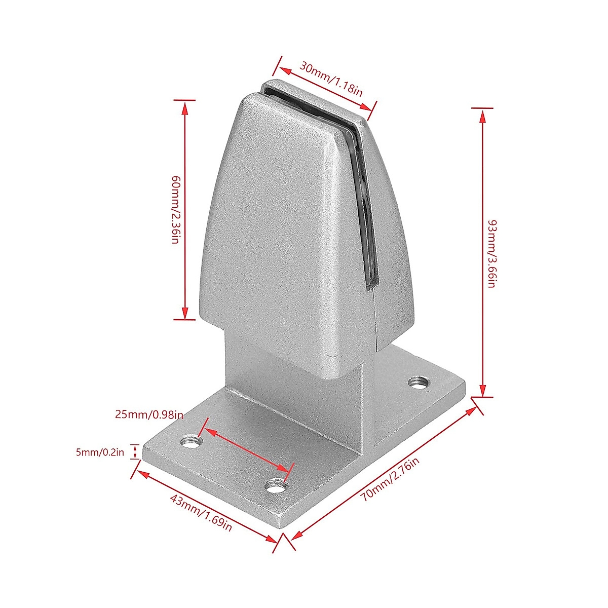 Haofy Desktop Partition Bracket Clip, 4 Pcs T-Shaped Aluminum Alloy Silver Desktop Screen Bracket Clip, Suitable for Office Classroom
