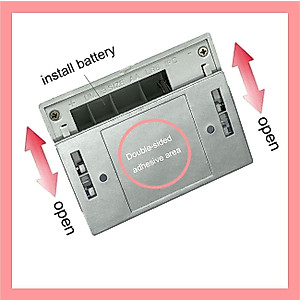 DEEIRAO Home Keyhole Infrared PIR Wireless Auto Sensor Motion Detector LED Light lamp for Kitchen Hallway Stairway Silver