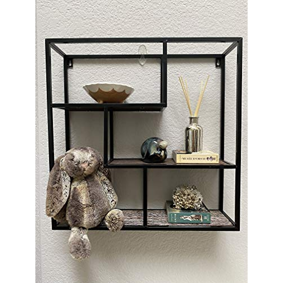 Admired By Nature Wall, Square Black Geo Shelf (ABN5E175SQ-BLK)