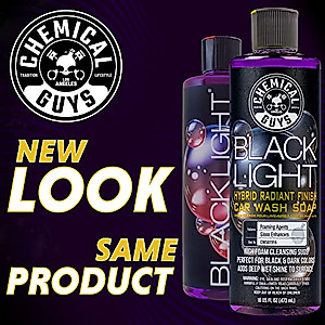 Chemical Guys CWS61916 Black Light Foaming Car Wash Soap(Works with Foam Cannons, Foam Guns or Bucket Washes)Safe for Cars,Trucks,Motorcycles,RVs&More,16 fl oz, Black Cherry Scent(packaging may Vary)