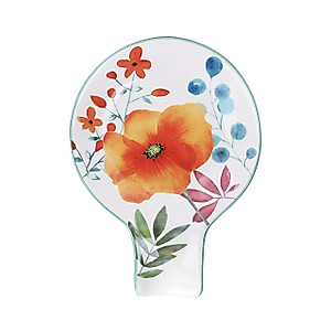 Bico Flower Carnival Ceramic Spoon Rest, House Warming Gift, Dishwasher Safe