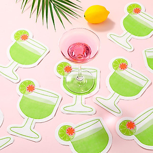 Weekgrat 100 Pcs Margarita Napkins Summer Drink Cocktail Beverage Martini Disposable Paper Dessert Napkin for Mexican Bachelorette Fiesta Bridal Shower Party Cinco de Mayo Decorations, 9.8 x 13 inch