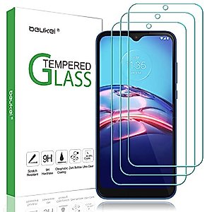 beukei (3 Pack) for Compatible Motorola Moto E (2020) Screen Protector Tempered Glass, Anti Scratch, Bubble Free