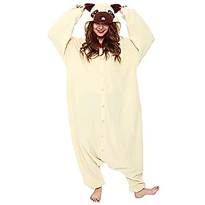 SAZAC Pug Dog Kigurumi - Onesie Jumpsuit Halloween Costume