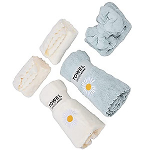 Bath Sheets Set Daisy Pattern Super Soft and Absorbent Bath Sheets Gift Box, Super Absorbent & Quick Dry, Multipurpose Use for Bathroom