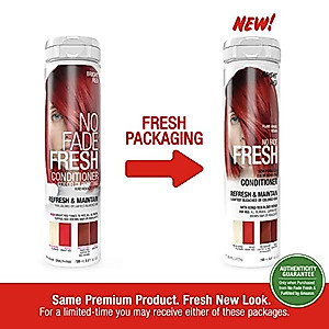 No Fade Fresh Bright Red Hair Color Depositing Conditioner with BondHeal Bond Rebuilder - Maintain & Refresh Bright Red Color, Deep Conditioner Hair Mask - Sulfate, Paraben & Ammonia Free 6.4 oz