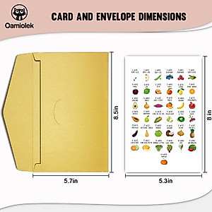 Oamiolek Funny Fruit And Vegetable Baby Shower Card, Pregnancy Congratulations Card for Couple, New Baby Card for New Mom Dad Parents, Pregnancy Announcement Gift for Family Friends