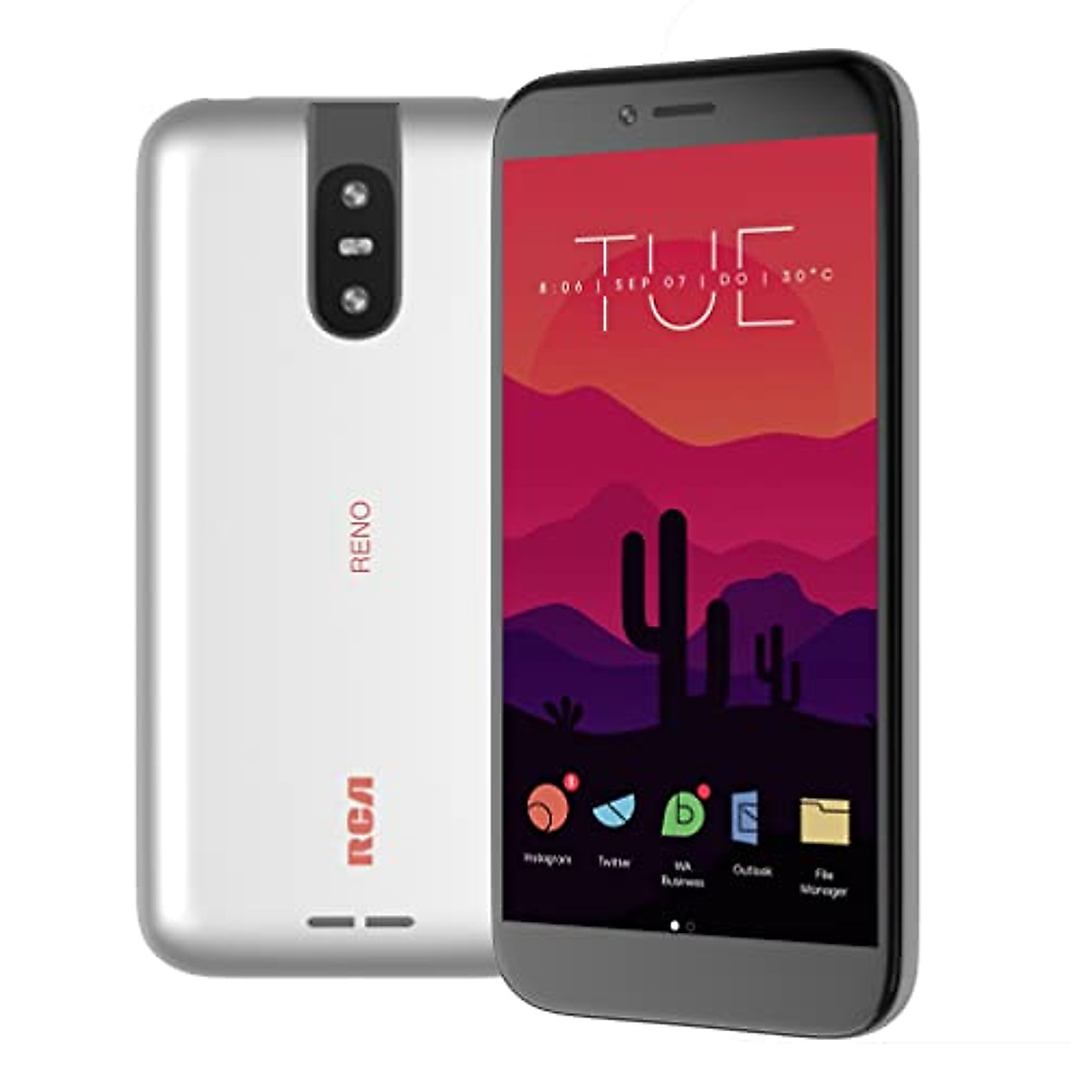 RCA Reno 16GB, Android 10, 4G LTE Unlocked Smartphone (Silver)