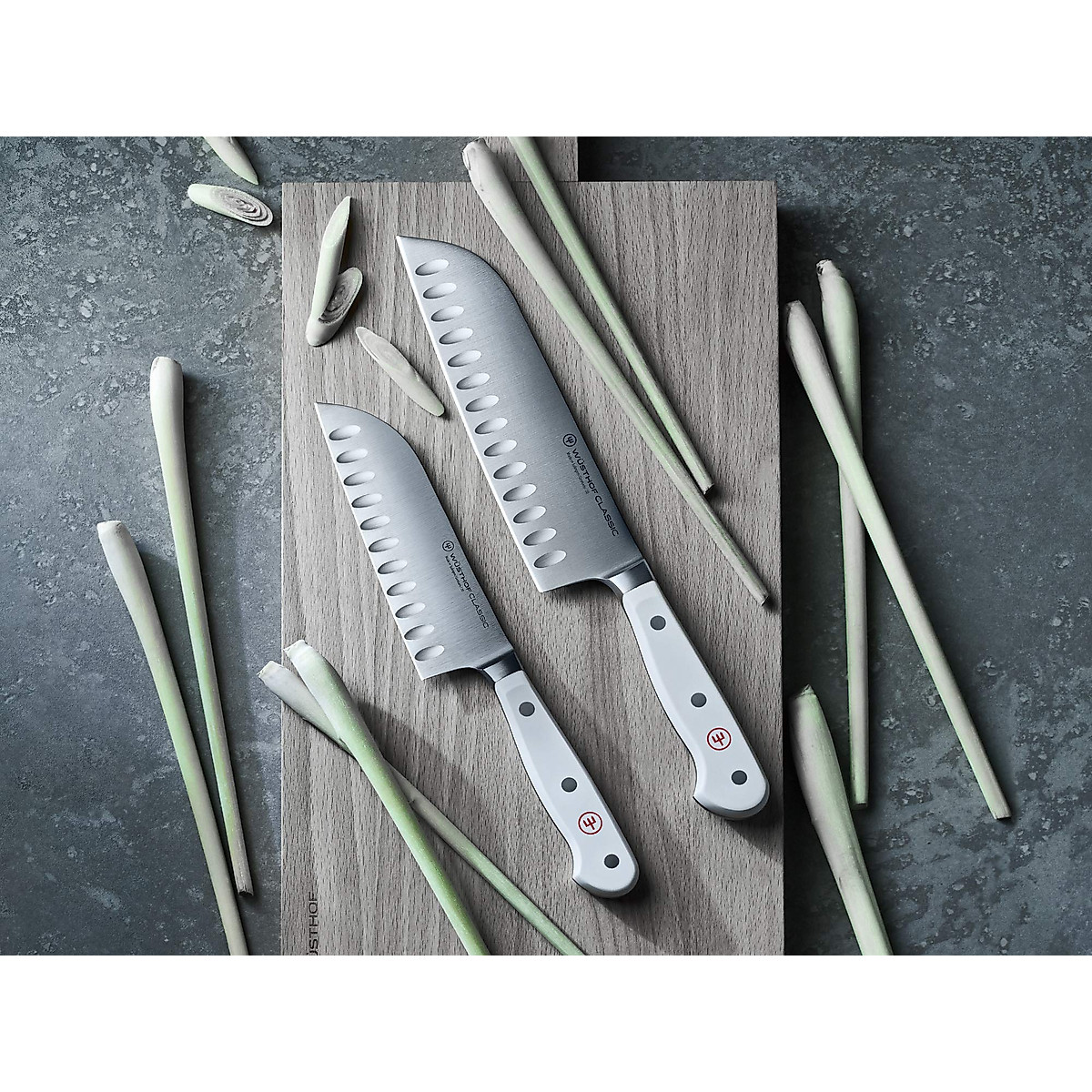 WÜSTHOF Classic Santoku Knife, White, 7"