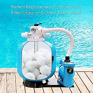 Aitsite 1.5 lbs Pool Filter Balls Eco-Friendly Fiber Filter Media for Swimming Pool Sand Filters (Equals 50 lbs Pool Filter Sand)