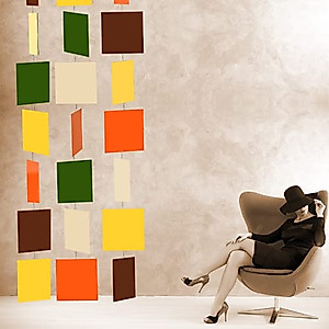 1970 Retro Style MODcast Hanging Mobile + Room Divider | Mid Century Modern Art by Atomic Mobiles (15 Panels - 40" w x 70" h)