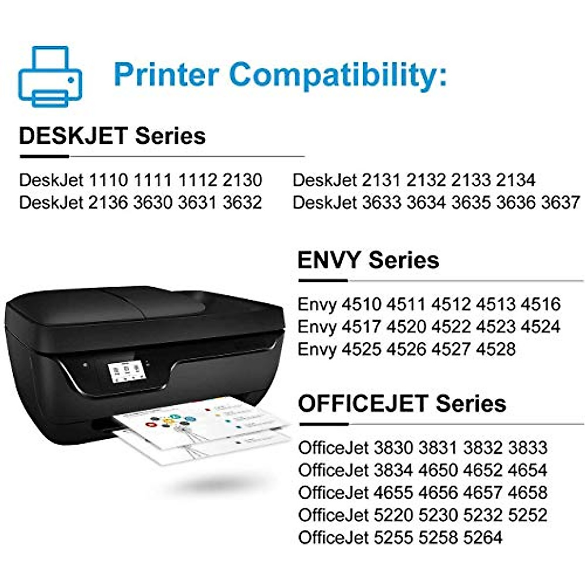 greencycle Remanufactured Ink Cartridge Replacement for HP 63 63XL Combo Pack Compatible for Envy 4520 4516 Officejet 4650 3830 3831 4655 Deskjet 2130 2132 1112 3630 3633 (1 Black+1 Tri-Color)