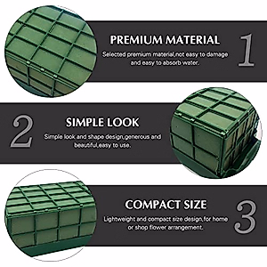 2 Pieces Floral Foam Cage,Flower Arrangements Supplies with Floral Foam,Rectangle Flower Holder Floral Foam Bricks for Fresh Flower Wedding Holiday Decorations