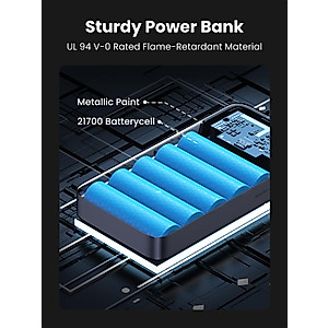 UGREEN 100W 20000mAh Power Bank, Nexode Portable Charger USB C 3-Port PD3.0 Battery Pack Digital Display, for MacBook Pro/Air, iPad, iPhone 15 Pro, Galaxy S24 Ultra, Steam Deck, Dell XPS and More