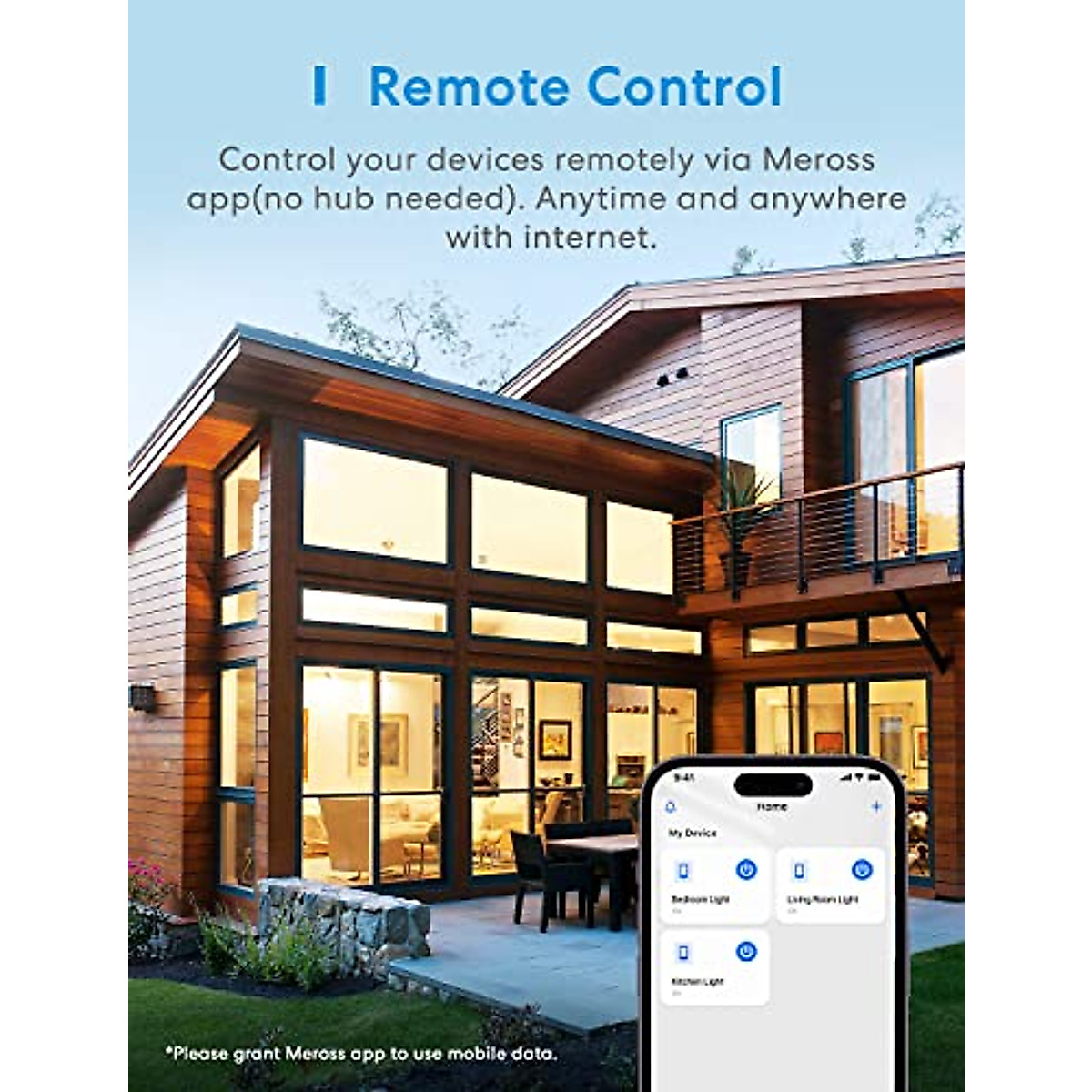 Smart Dimmer Switch Single Pole, Meross Smart WiFi Light Switch for Dimmable LED, Compatible with Alexa, Google Assistant, Neutral Wire Required, Remote Control Schedule, No Hub Needed, 4 Pack