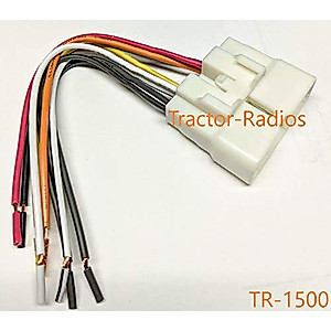 KIOTI Radio Wire Pigtail Harness Part # TR-1500 NX RX DK CK Connector CD In Dash Stereo Plug Orange Tractor