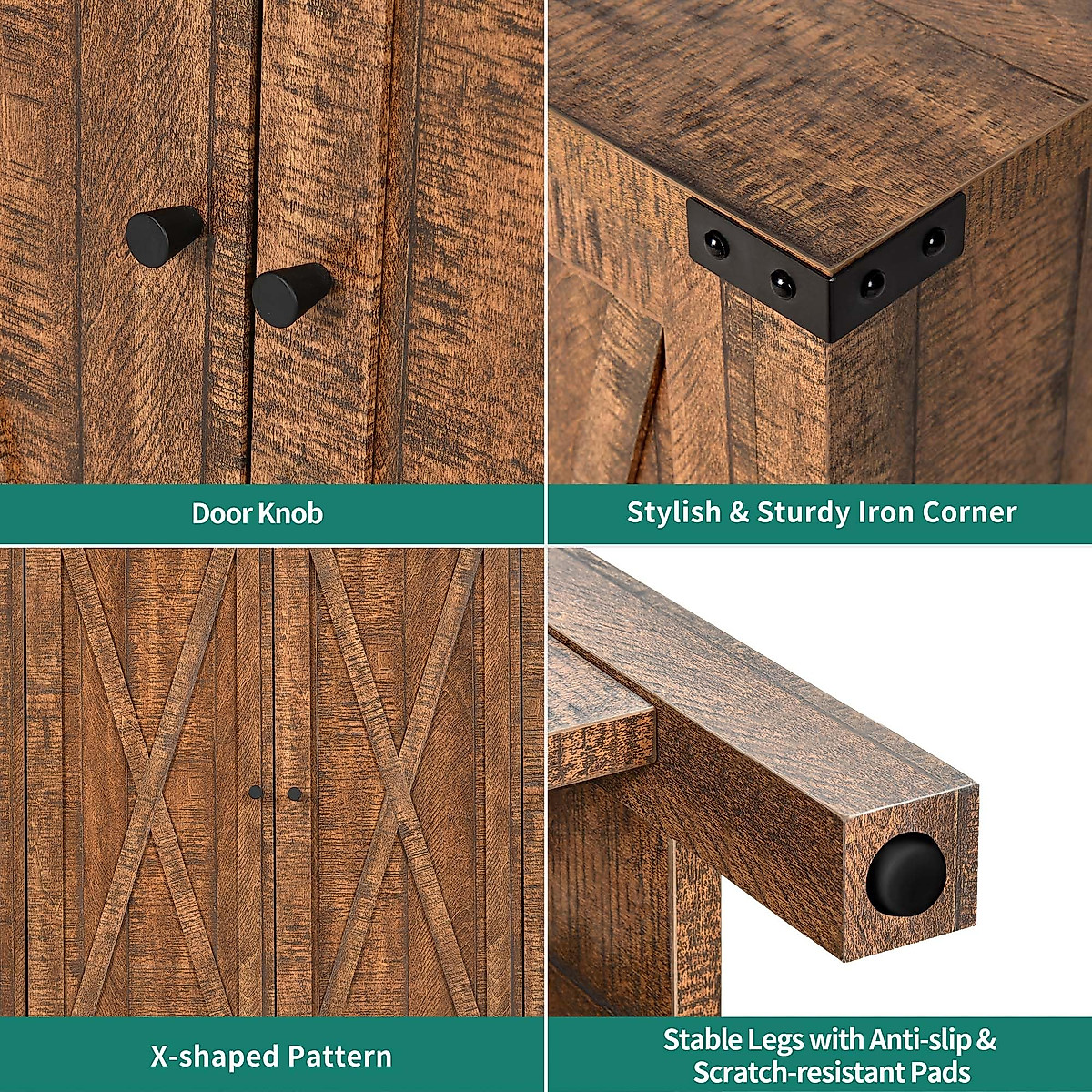 YITAHOME Shoe Cabinet with Doors, Farmhouse 5-Tier Shoe Storage Cabinet for Entryway, Large Capacity Wooden Shoes Rack Organizer for Entryway/Hallway/Closet, Brown