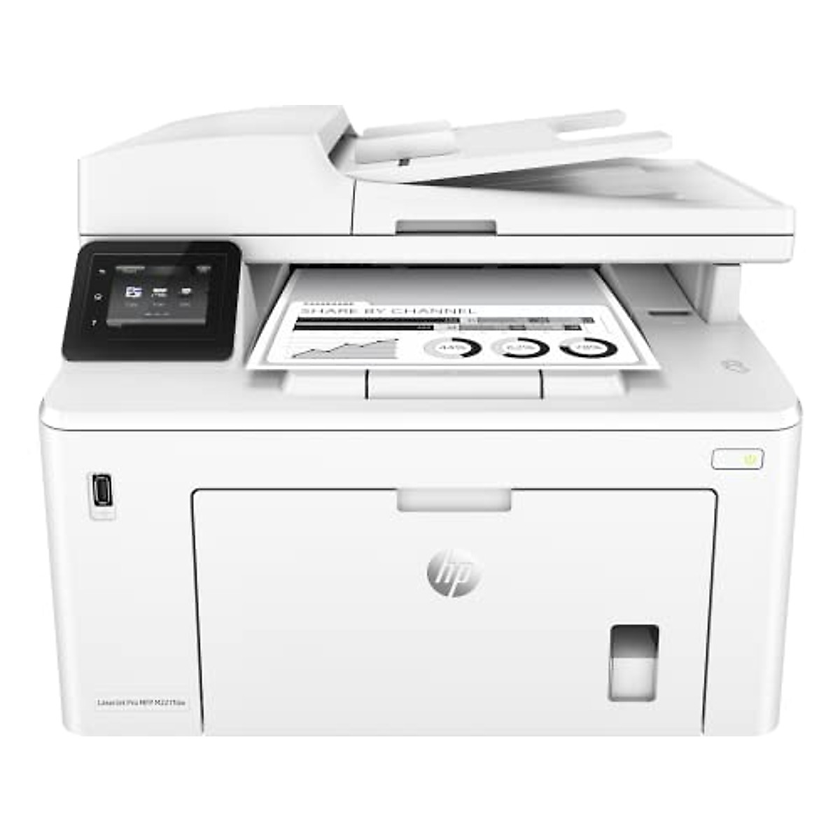 HP Laserjet Pro MFP M227fdw Wireless Monochrome All-in-One Laser Printer, Mobile Print&Copy&Scan&Fax, 1200x1200 dpi, 30ppm, Auto Duplex Print, 2.7" Color TS, Wi-Fi, Ethernet, Lanbertent Printer Cable