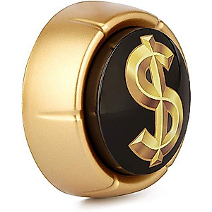 Cash Register Sound Button | Makes Extra Loud Cha-Ching Money Noise | Shiny Gold Color Bling Base | Funny Easy Dollar Sign Gift | Office Desk Item For Sales And Entrepreneurs Nut BATTERIES INCLUDED