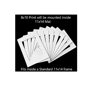 Blue Brown Home Decor Rustic Photography Photo Tree Lake Matted Wall Art Picture (11x14 with 16x20 mat)