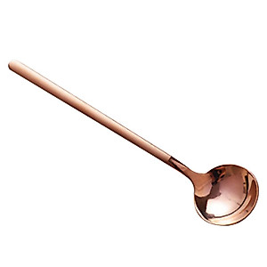MauSong Professional Coffee Cupping Spoon Dessert Yogurt Spoon Stainless Steel 13x3cm - Rose Gold