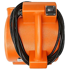 Dryser Mini Air Mover Carpet Dryer 1/12 HP Industrial Floor Fan - Orange Carpet Drying Fan Floor Blower