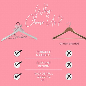 Bride to Be Wedding Dress Hanger, Bride Hanger for Wedding Dress, Wooden Wedding Hanger, Bridal Hanger, Bridal Hangers for Wedding Dress, Gown or Bridal Shower! (White Wood)