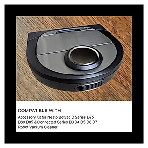 WEddle Main Side Brush Hepa Filter Sweeping Robot Vacuum Cleaner Parts. Compatible for Neato Botvac D Series D3 D5 D6 D7 D9 D10 D70E D75 D80 D85