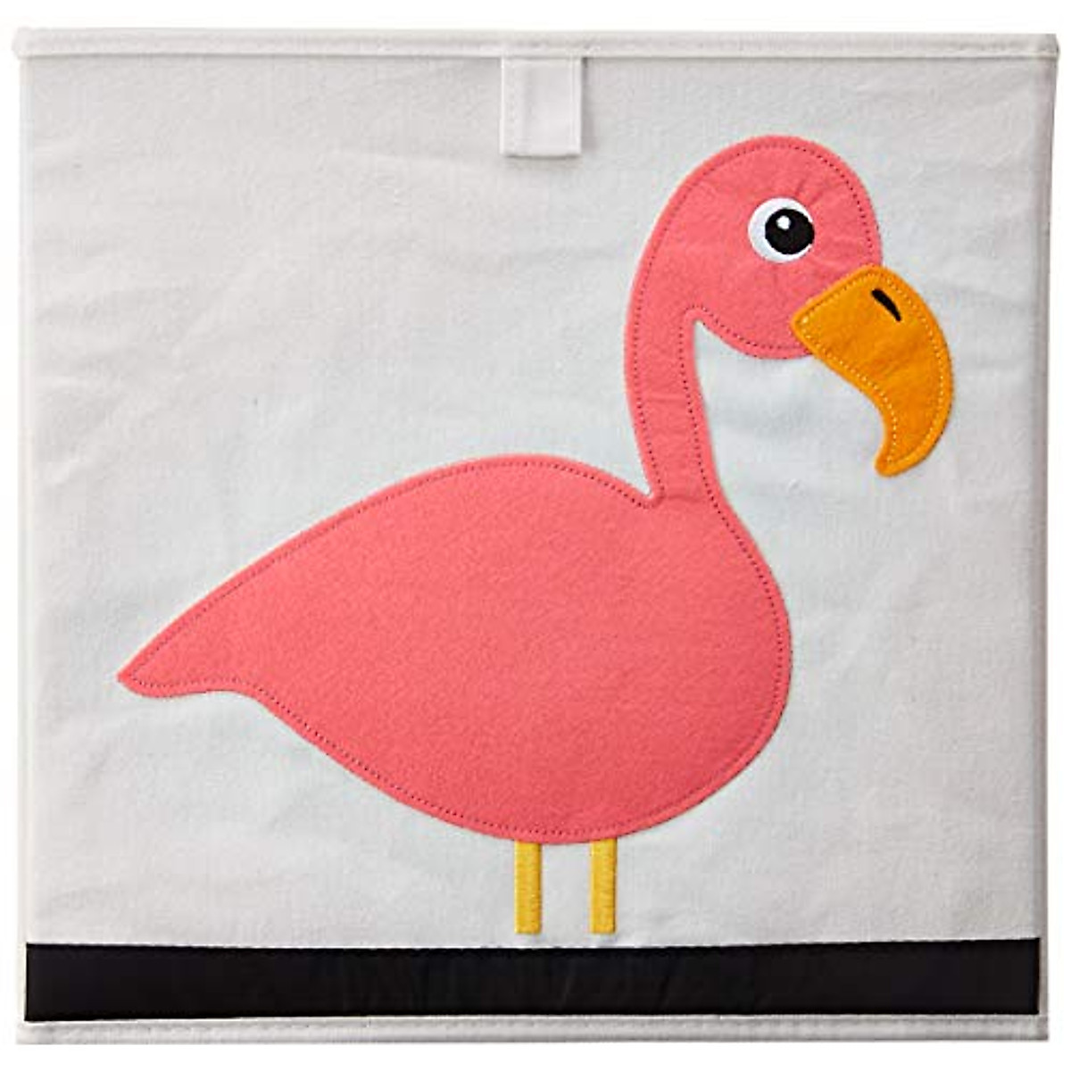 E-Living Store Collapsible Storage Bin Cube for Bedroom, Nursery, Playroom and More 13x13x13" - Flamingo