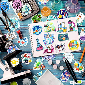300 PCS Science Stickers, Teacher Stickers for Kids, Physics Math Experiment Waterproof Stickers for Water Bottles Laptop Skateboard Notebook
