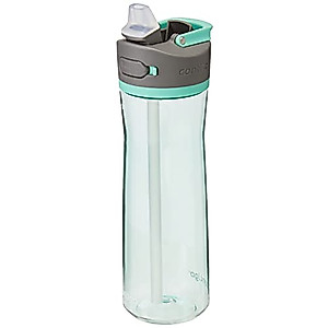 Contigo Ashland 2.0 Leak-Proof Water Bottle with Lid Lock and Angled Straw, Dishwasher Safe Water Bottle with Interchangeable Lid, 24oz 2-Pack, Blue Corn/Coriander