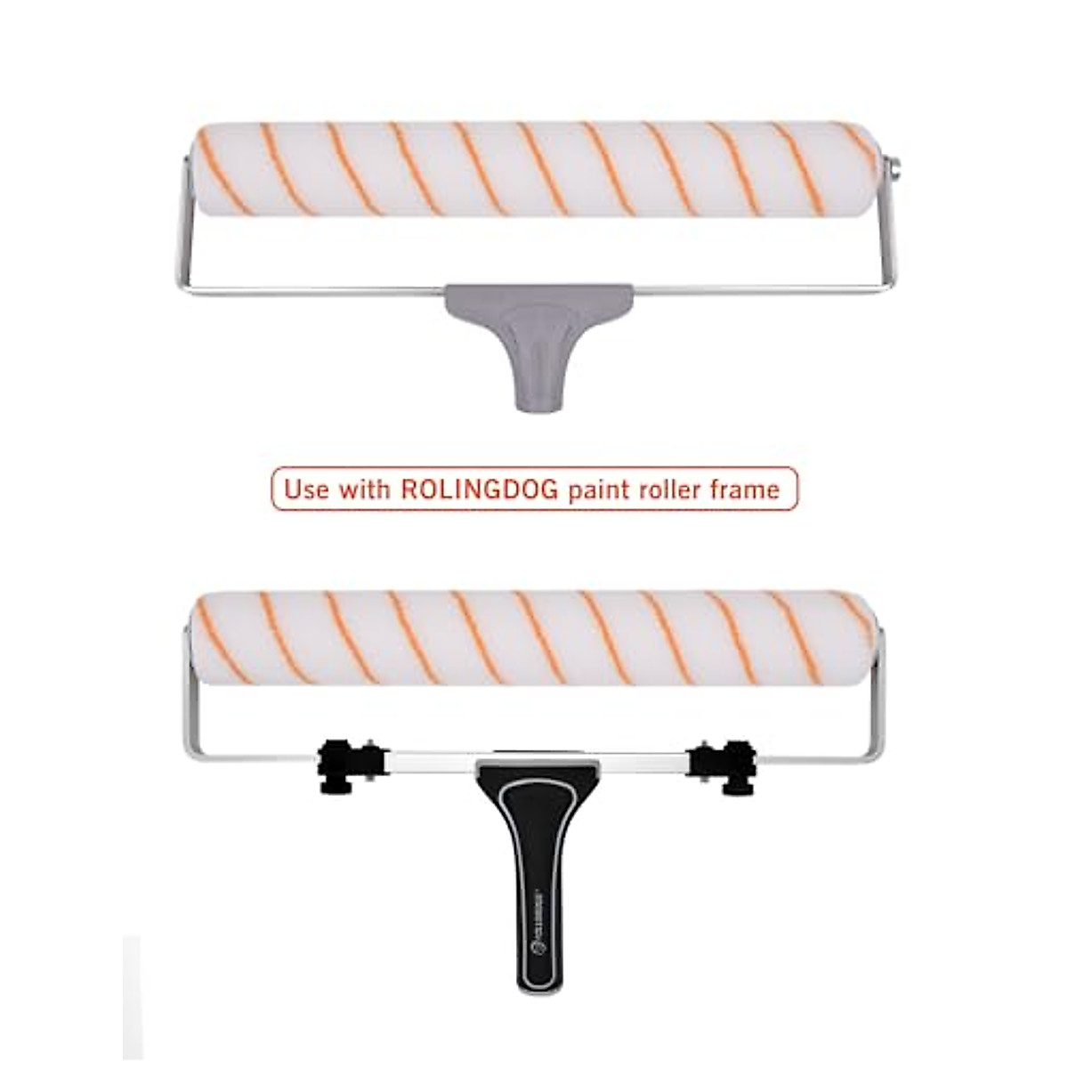 ROLLINGDOG 18" Paint Roller Covers - Large Paint Roller Sleeves for Ceiling,Wall,Floor,Decks Painting (Pack of 3,Polyester)