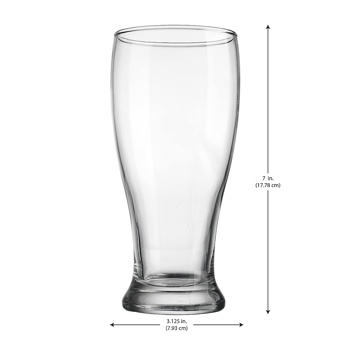 Glaver's Premium Pilsner 19 Oz Beer Glasses Set Of 4 Pint Glasses, Tall Designed European Glass Tumbler Cups. For Bar, Cocktails, Beer, Soda, Juice, Beverages, Wheat, Ideal Gift For Men.