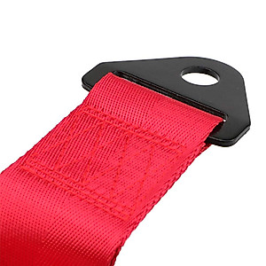 Red Nylon Racing Sports High Strength Tow Strap Drift Rally Emergency Tool for Front Or Rear Bumper Towing Hooks