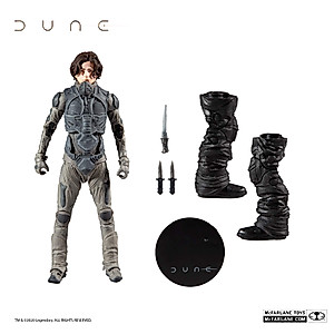 McFarlane Toys Dune Paul Atreides 7-inch Action Figure with Build-A Glossu ‘Beast’ Rabban Figure Parts, Multicolor