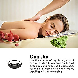 TIGERSTAR Facial Tool, Nature Jade Rose Quartz Gua Sha Massage Tool A Relaxing Gua Sha for Jawline Double Chin, Wrinkles and Pain Relief (Green)