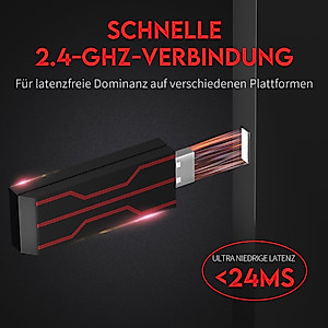 HUHD Wireless Gaming Headset Headphones for PS5,Switch,PS4,PC - Wireless Gaming Headsets for Computer with Microphone Over-Ear, Rotatable Headband, Black