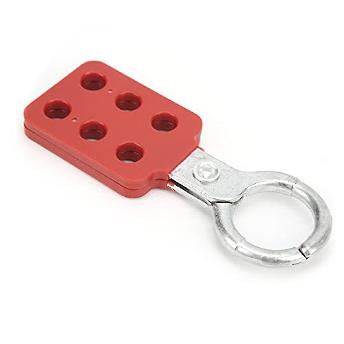 Sonew 10pcs Lockout Tagout Hasp, Safety Aluminium Insulation Padlock Hasp for Multiple Management, Insulated Lock Hasp with 6 Holes Interlock, 1in Inside Jaw Diameter