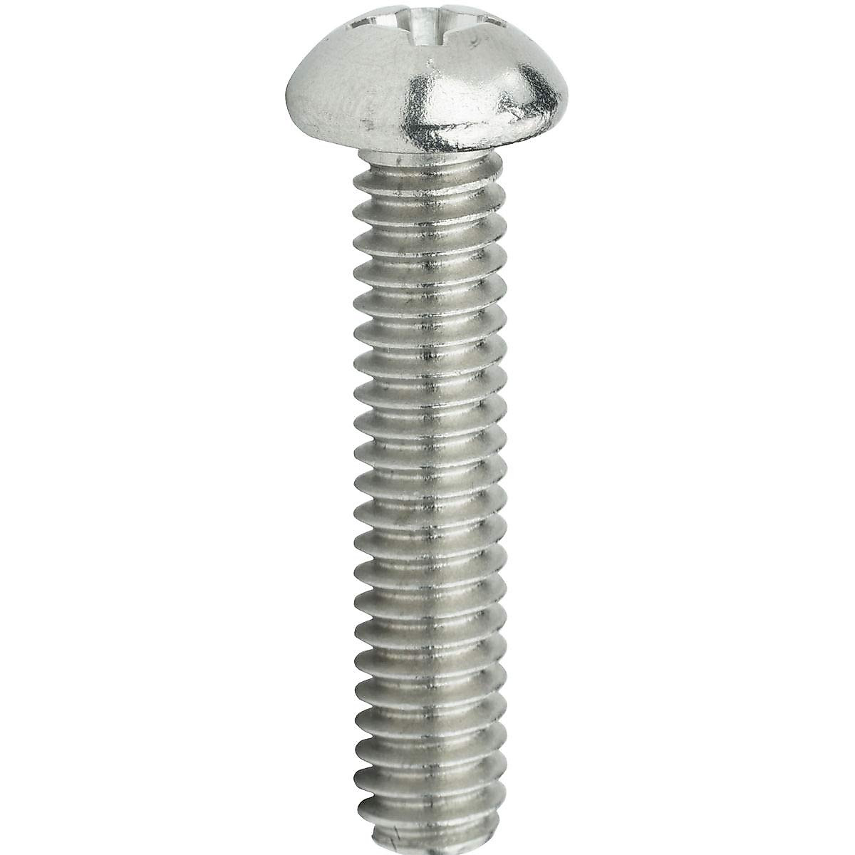 1/4-20 x 4 Phillips Round Head Machine Screws Stainless Steel 18-8 Qty 10