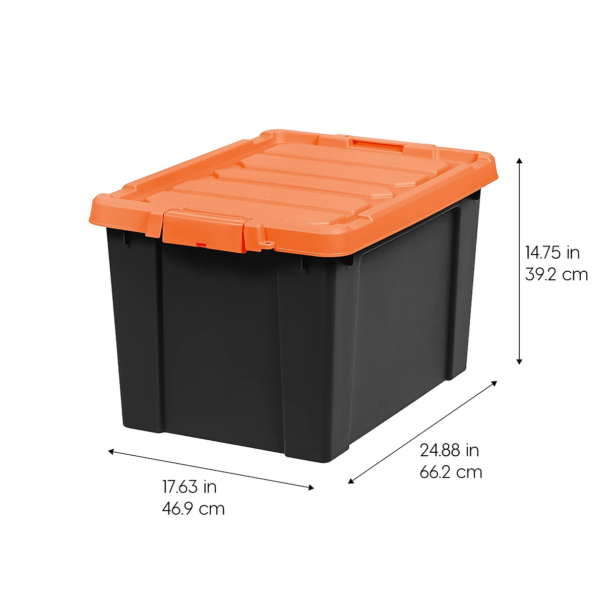 IRIS USA Heavy Duty Plastic Storage Bins and Totes Bundle (2 Pack 76qt + 21 Quart)