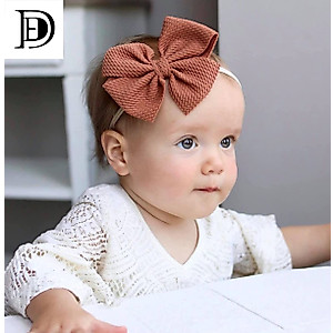 DED 30Pcs Hair Bows Nylon Headbands Super Stretchy Baby Hairbands Hair Accessories for Newborn Infant Toddler