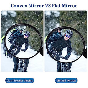 2Pack Universal Bicycle Rearview Mirrors, 360˚Rotatable Bar End Bicycle Mirrors, Wide Angle Convex Bike Bicycle Mirrors for 15-35 mm Handlebar Bikes