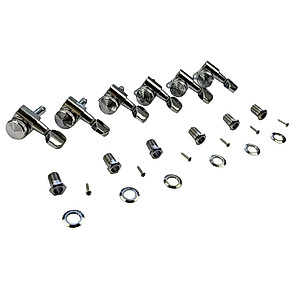 Locking Guitar Tuners Chrome 6 In-line 19:1 Machine Heads Tuning Pegs for Fender Stratocaster/Telecaster