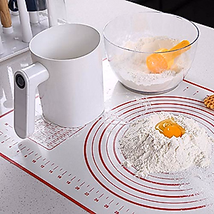 Battery Operated Electric Flour Sifter For Baking - 4 Cup Capacity - Washable Bowl Easy to Clean - Fine Stainless Steel Mesh Sieve - Ergonomical Handle