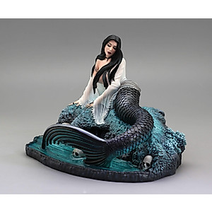 Veronese Design 8 5/8 Inch Sirens Lament by Anne Stokes Hand Painted Resin Mermaid Statue Home Decor