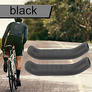Socobeta 1 Pair Bike Brake Lever Covers Silicone Bike Accessory Road Bike Brake Lever Hoods Anti Slip Waterproof Bike Shifter Lever Cover(Black)