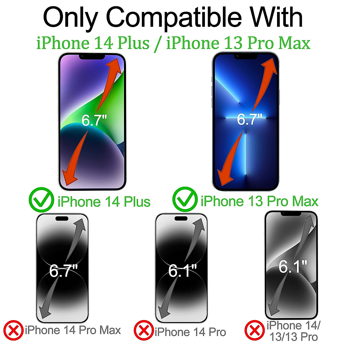 Umhlaba Compatible with iPhone 14 Plus Compatible with iPhone 13 Pro Max Privacy Screen Protector Gradient colorful 28 Degree Anti-Spy Tempered Glass Case Friendly Bubble Free Easy Installation Frame