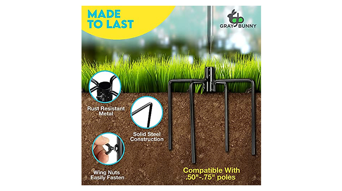Pole Stabilizer Stand Base for Bird Feeders & Decor